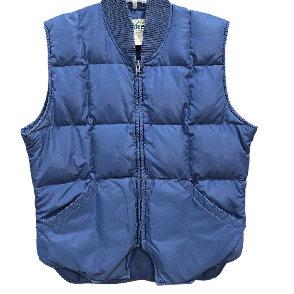 Rei Co-Op Vintage Men's Down Puffer Bubble Vest Blue … - Gem
